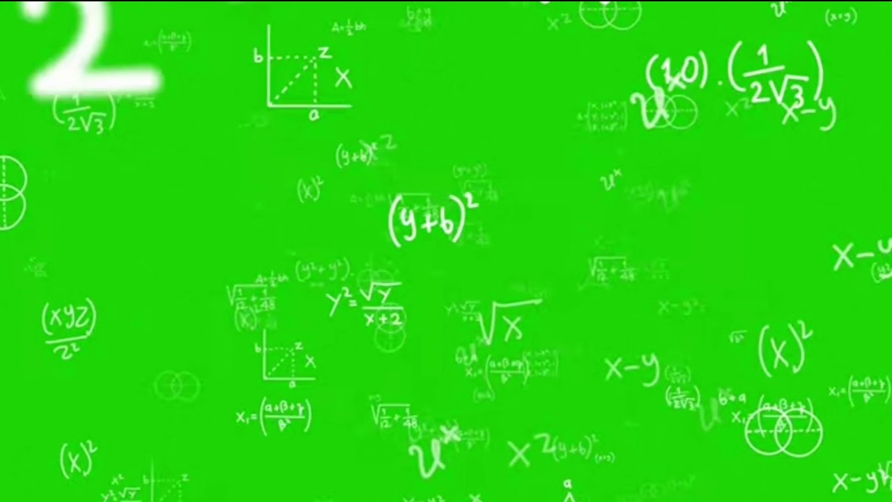 Math equation flying green screen video flying equation - YouTube