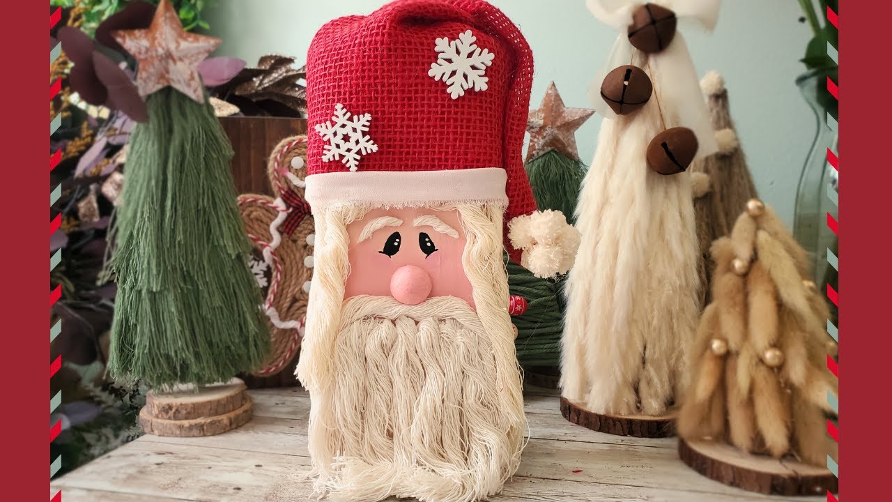 How to make a Wood Block Santa for Christmas! - YouTube