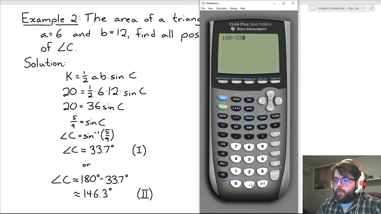 Pre-Calculus - 9.2 Area of a Triangle - YouTube