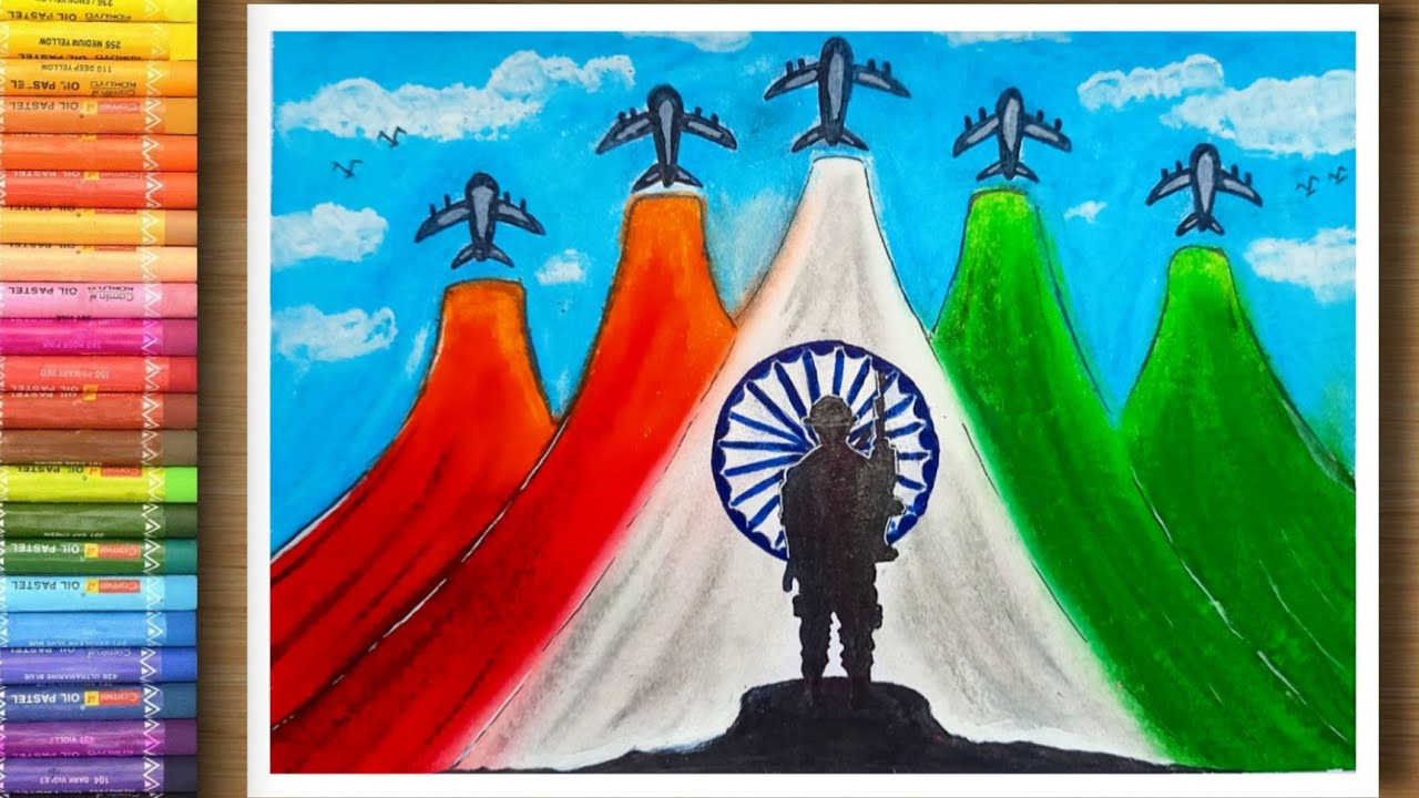 Republic day/Independence day drawing easy for beginners. - YouTube