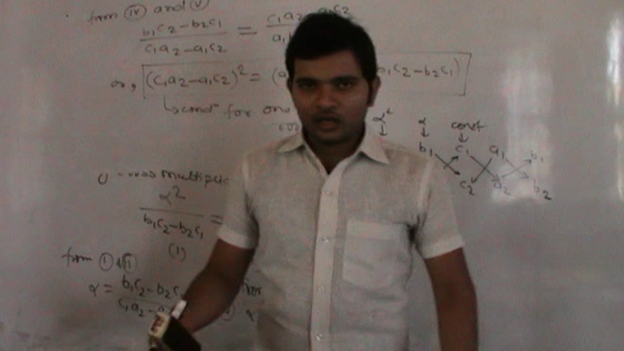 Condition for common roots of two quadratic equations - YouTube