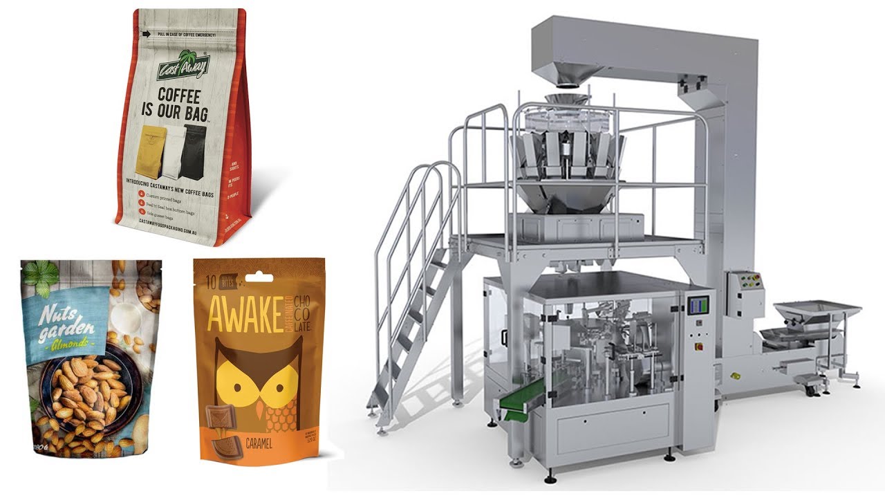 Small Belt Into Big Bag Repack Premade Pouch Fill And Seal Machine ...