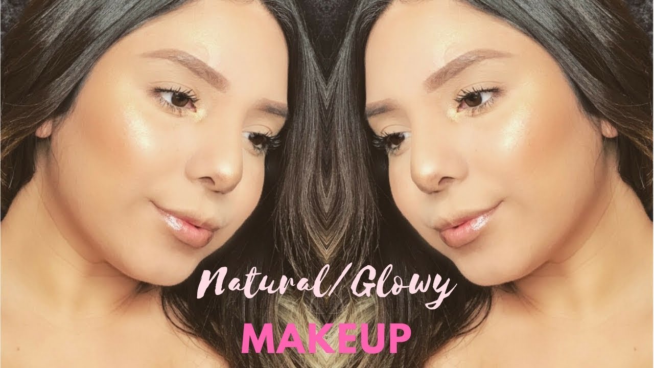 NATURAL/Glowy Makeup! ft Maybelline Master Chrome Highlighter!!! - YouTube