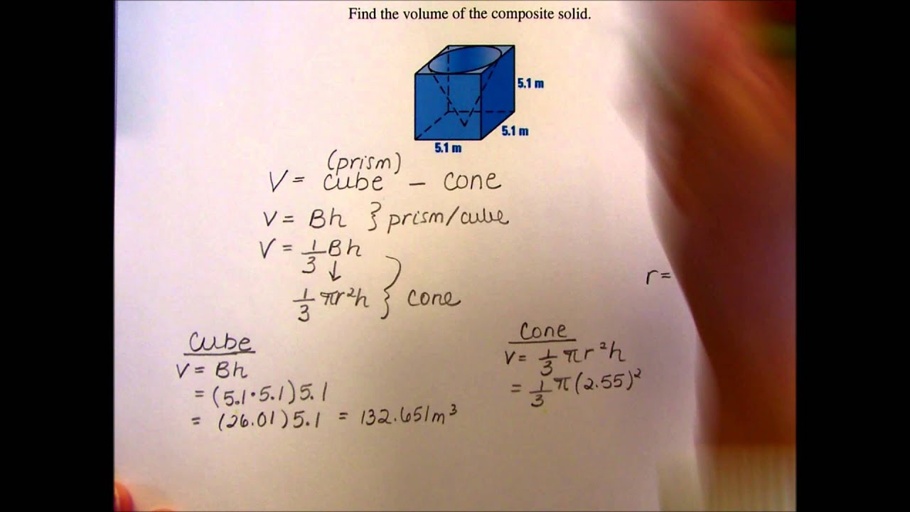 Composite Solid - Volume - Cube & Cone - YouTube