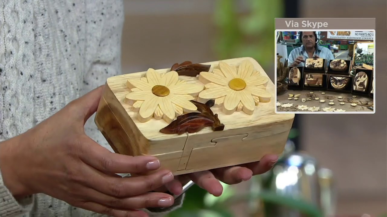 Carver Dan's Handcrafted Storage Puzzle Box w/ Magnetic Closure on QVC ...