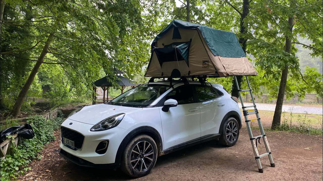 Doğada Araç üstü çadırla kamp Ford Puma Papazın Bahçesi #camping # ...
