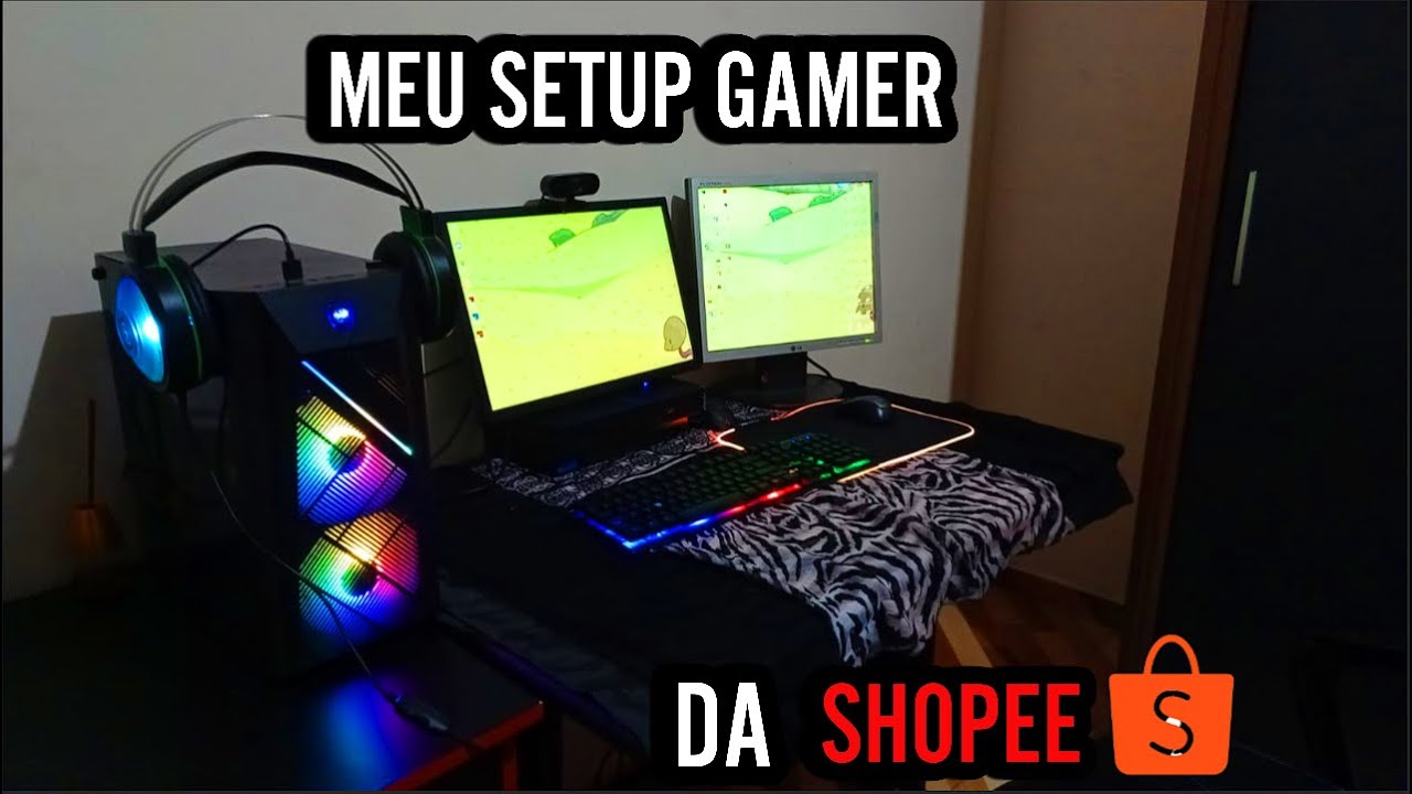 MEU SETUP GAMER DE POBRE DA SHOPEE 2023 !!! 😍🚩 PC FRACO - YouTube