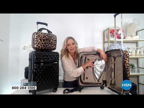 Marcy McKenna Jet Setter 22" Quilted Hardside Wheeled Ca... - YouTube