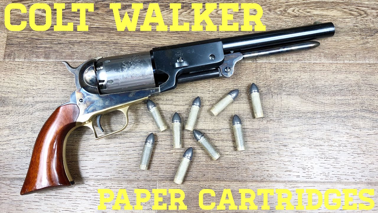 Colt Walker: Shooting Paper Cartridges - YouTube