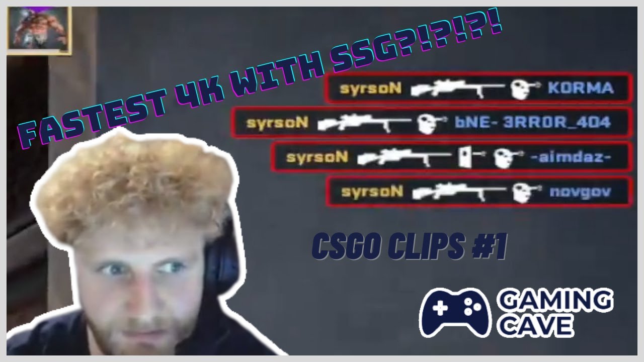 Fastest 4 kill with ssg ??? | Counter-strike clips #1 | Gaming Cave ...
