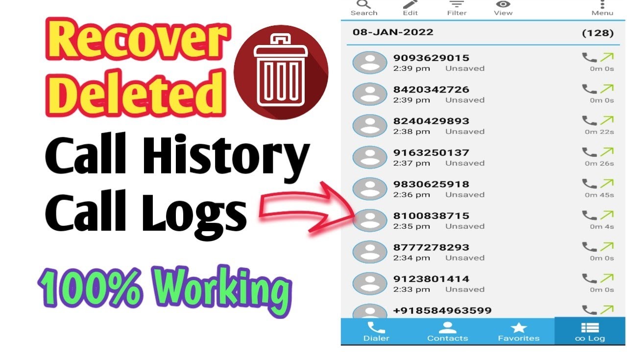How to Recover Deleted Call History Android Phone 2022 || How to ...