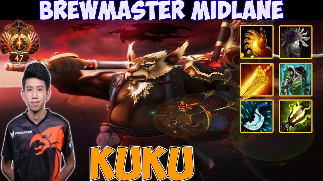 Kuku - Brewmaster Midlane Gameplay | Top Rank Pro Gameplay - Dota 2 ...