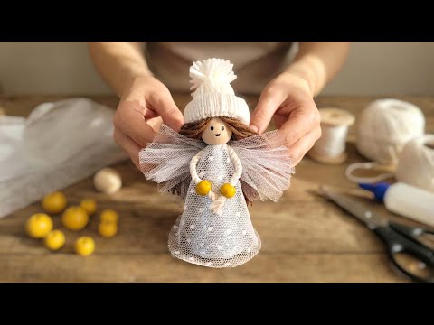 4 dakikada Noel meleği nasıl yapılır 🎄 Sevimli Noel Süsü Fikri