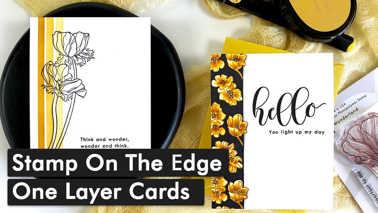 How To Make Show-Stopper Stamp On The Edge One-Layer Cards - YouTube