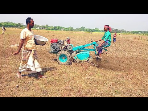 Best way power tiller start - Power tiller video - Amazing machine start (Part=178)