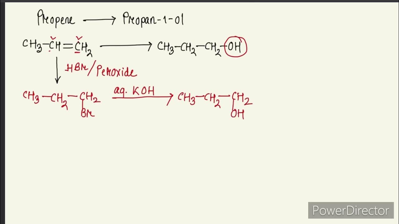 Conversion-01 Propene to Propane-1-ol - YouTube