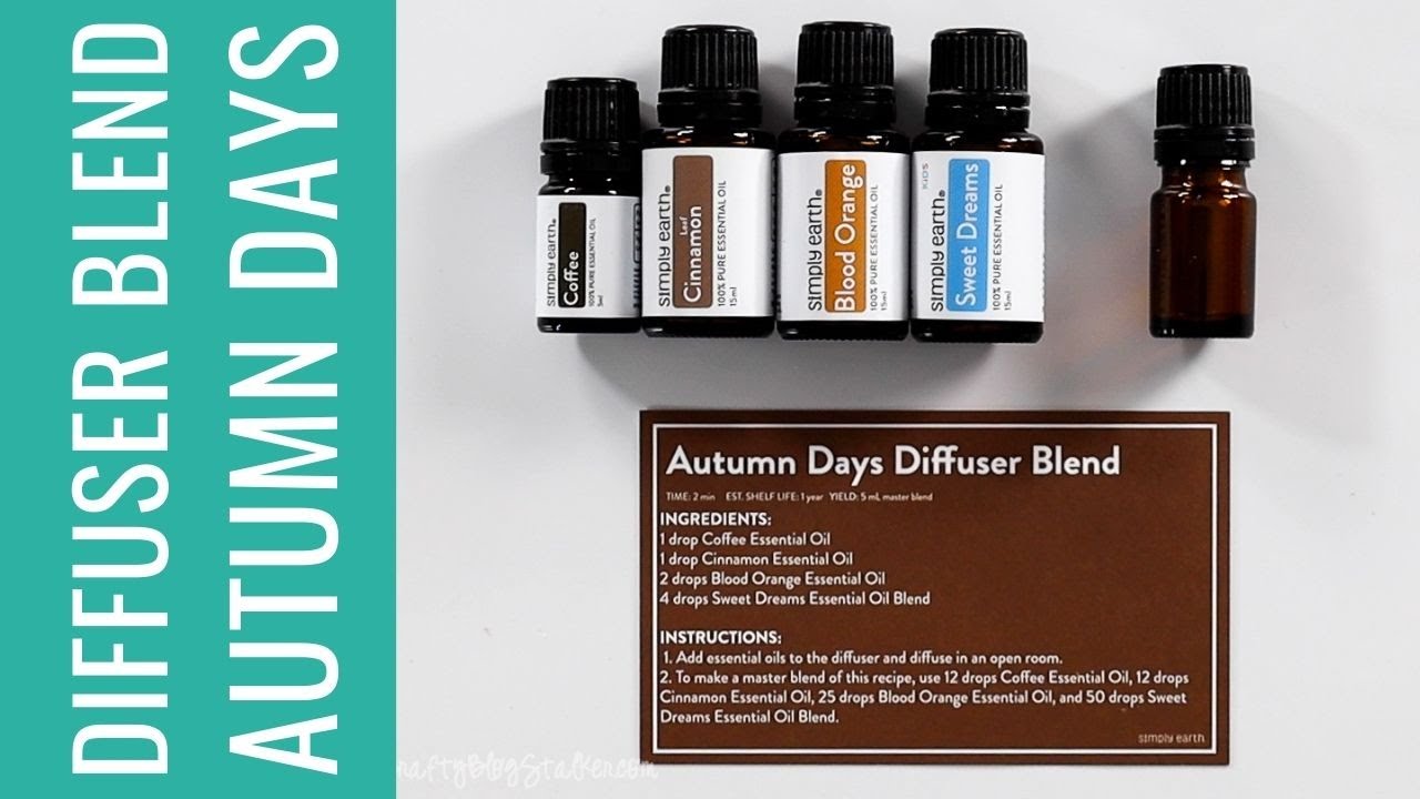 How to Make Autumn Days Diffuser Recipe with Essential Oils - YouTube