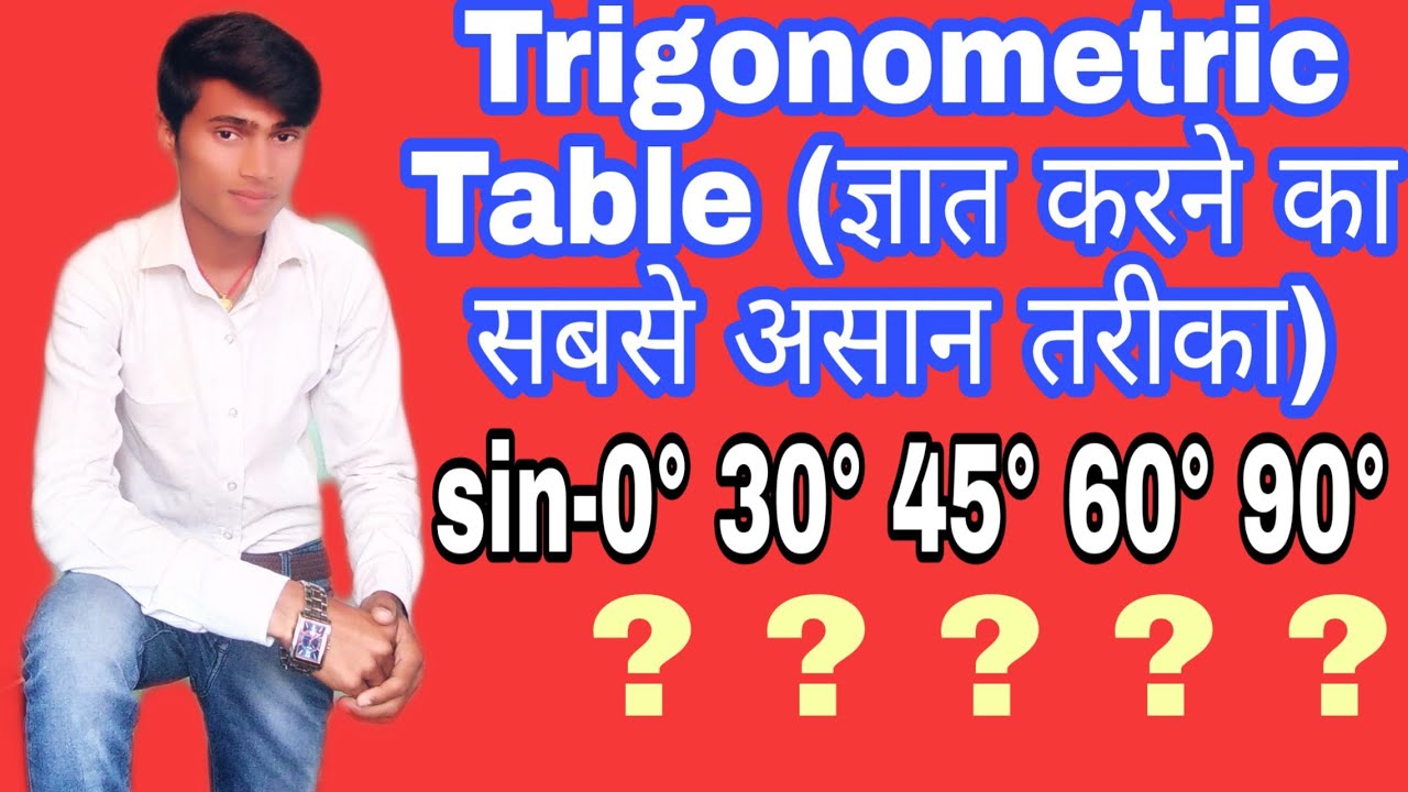 Trigonometric table Trigonometric ka man trigonometric formula ...