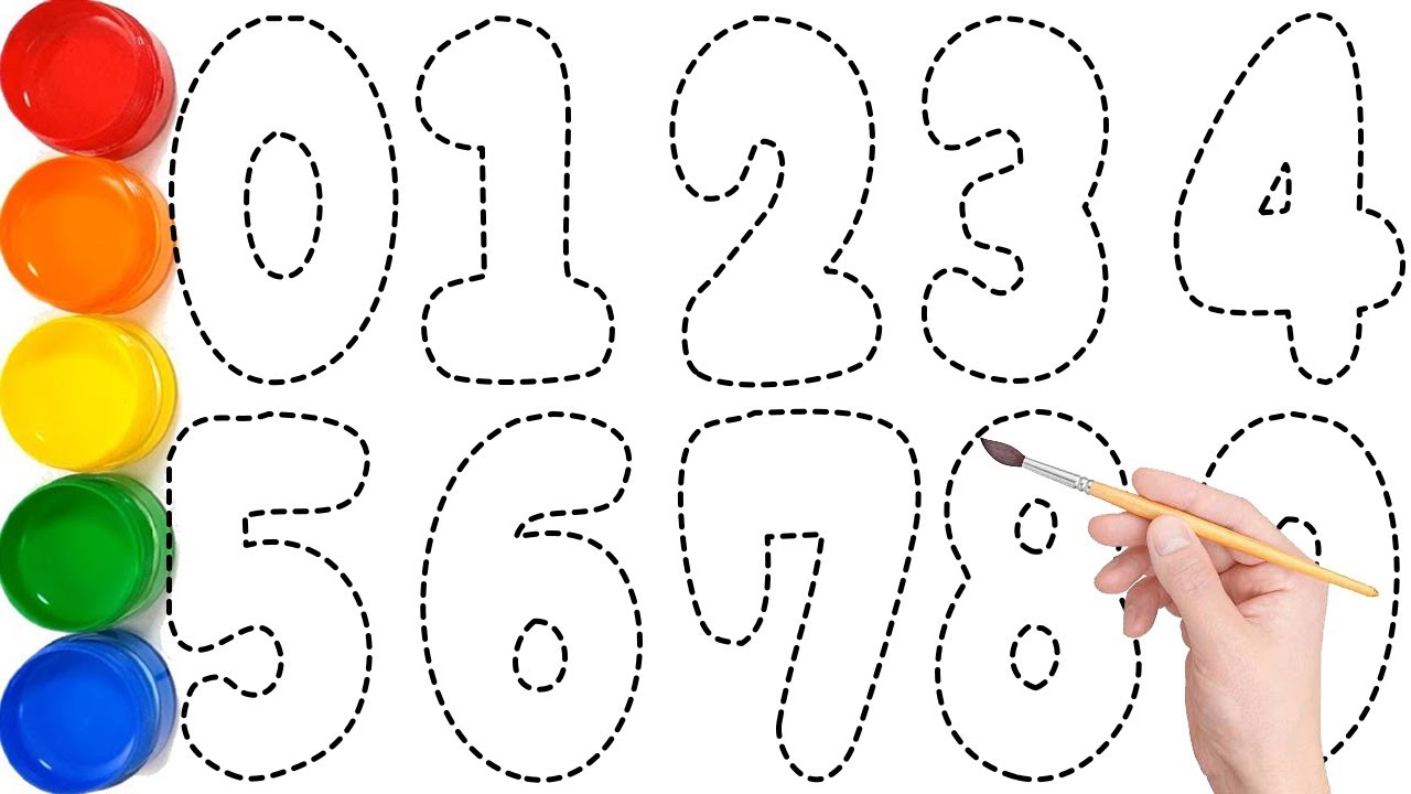 1234567890, Number Drawing 1 to 10 for Children | Kids Drawing Easy 123 ...