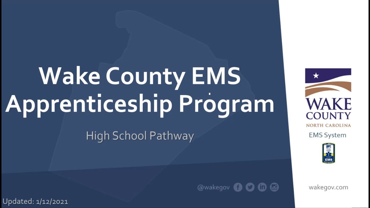 Wake County EMS Apprenticeship Program Overview - YouTube