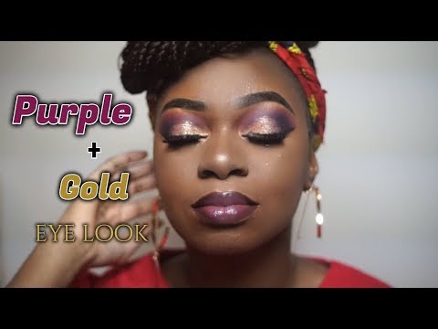 PURPLE + GOLD GLAM EYE LOOK | KIEYA NZOLA