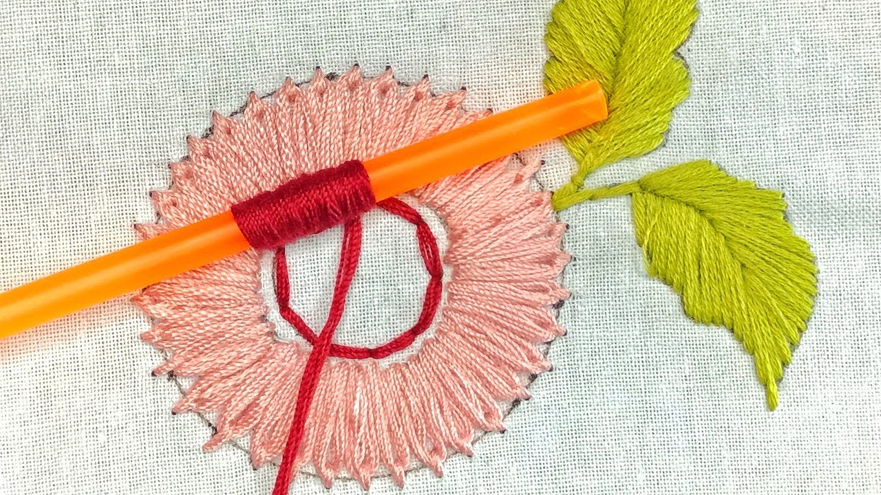 Pretty 3D Hand Embroidery Flower Trick | Hand Embroidery Design ...