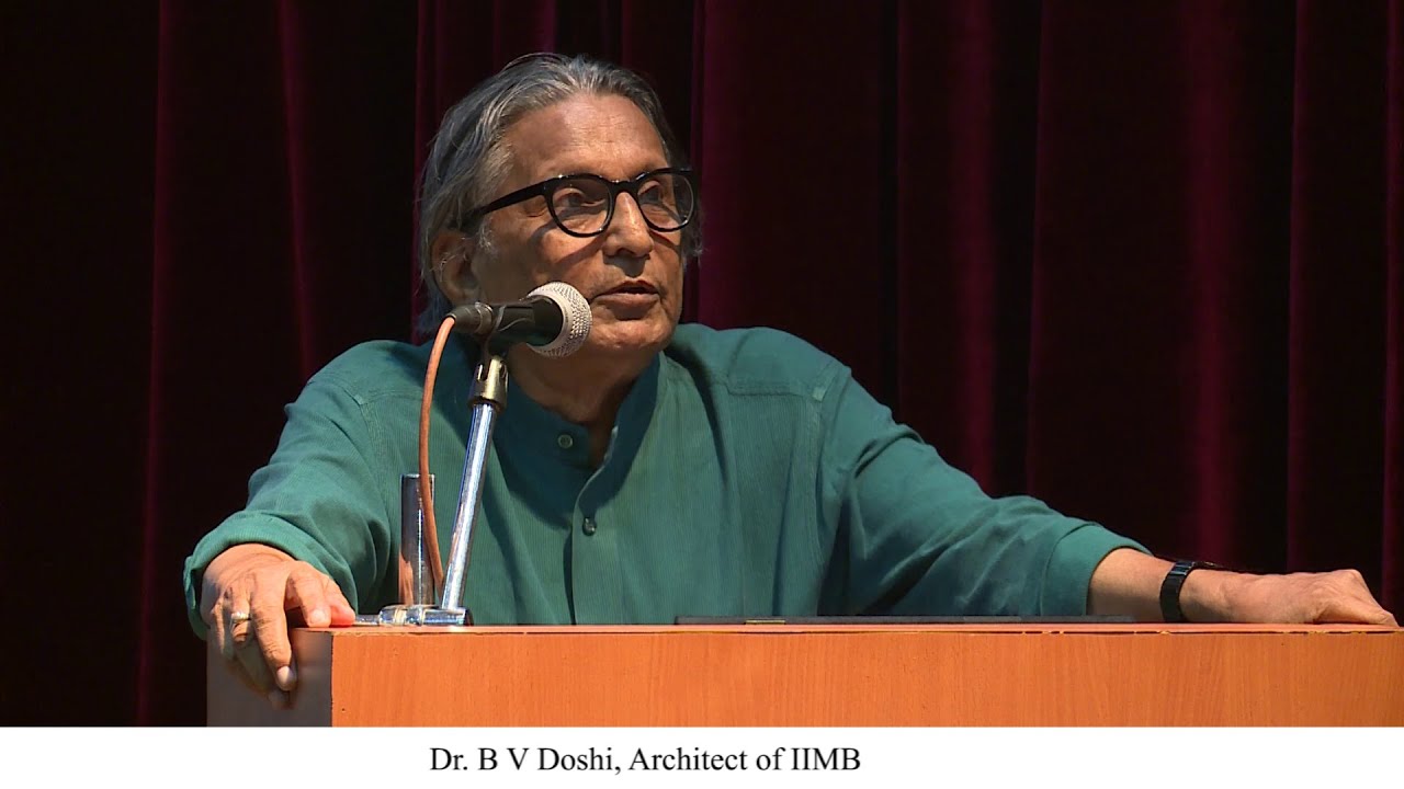 Dr. BV Doshi delivers a special lecture at IIMB on Aug 11, 2014. - YouTube