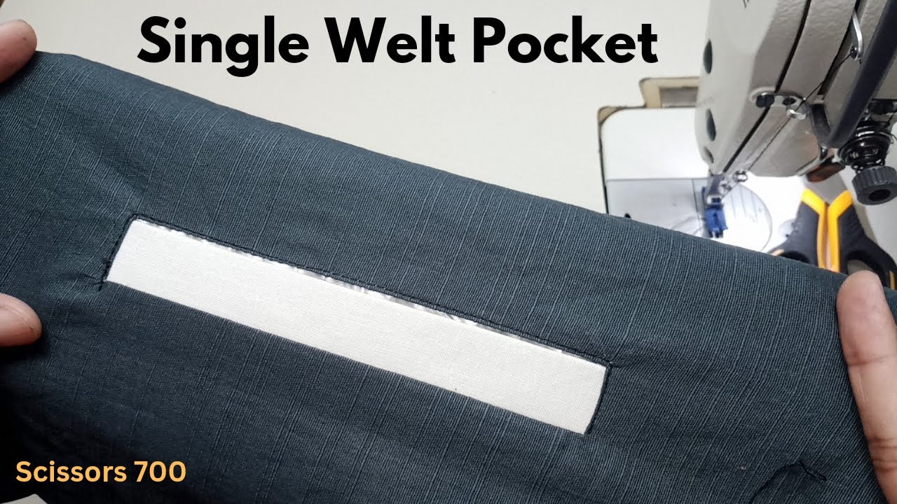 single welt pocket / welt pocket 👍 how to make welt pocket # Scissors ...