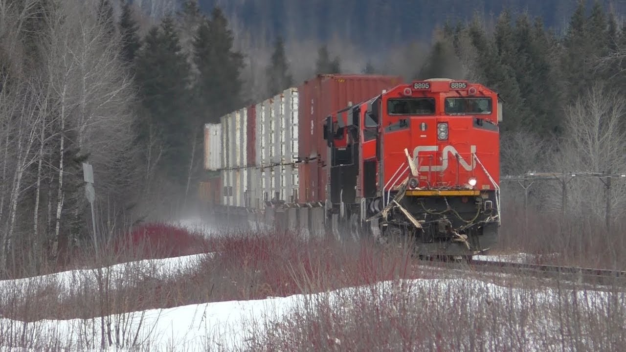 CN 8895 leads CN 121 West over the Napadogan and Pelletier Subdivisions ...