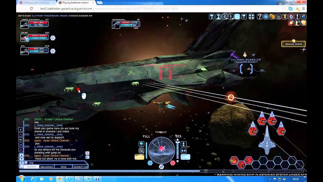 Battlestar Galactica Online Kobol : Advance Guard Power - YouTube