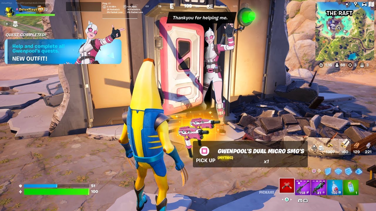 Fortnite JUST ADDED Them in Todays Update! (Gwenpools Mythic Dual SMG ...