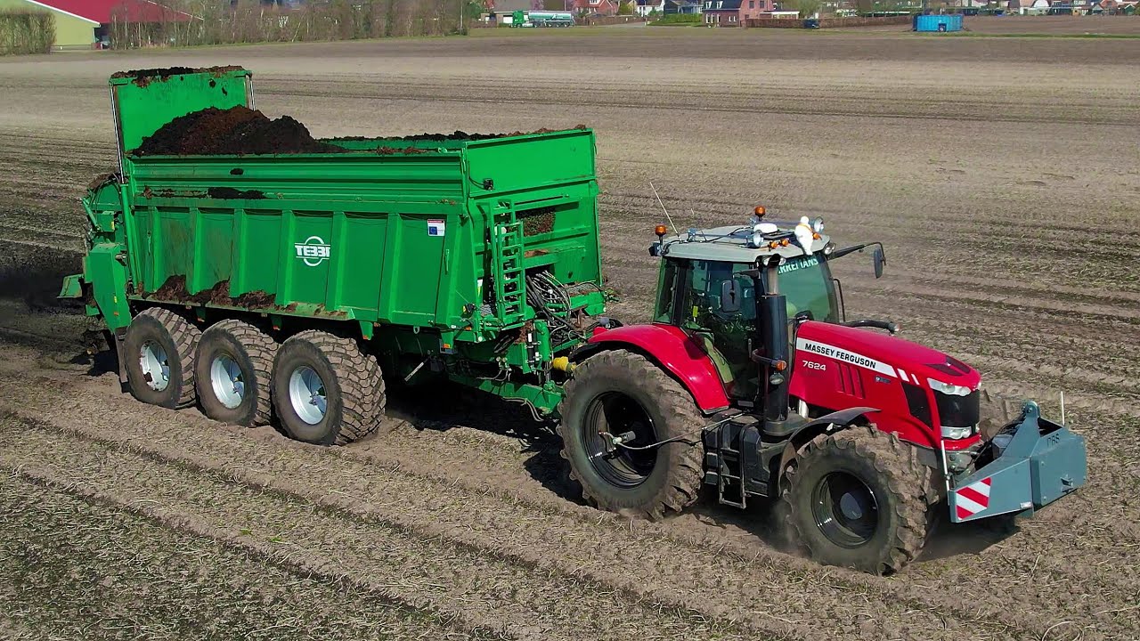 Betafert strooien | Spreading fertilizer | Massey Ferguson 7624 Dyna VT ...