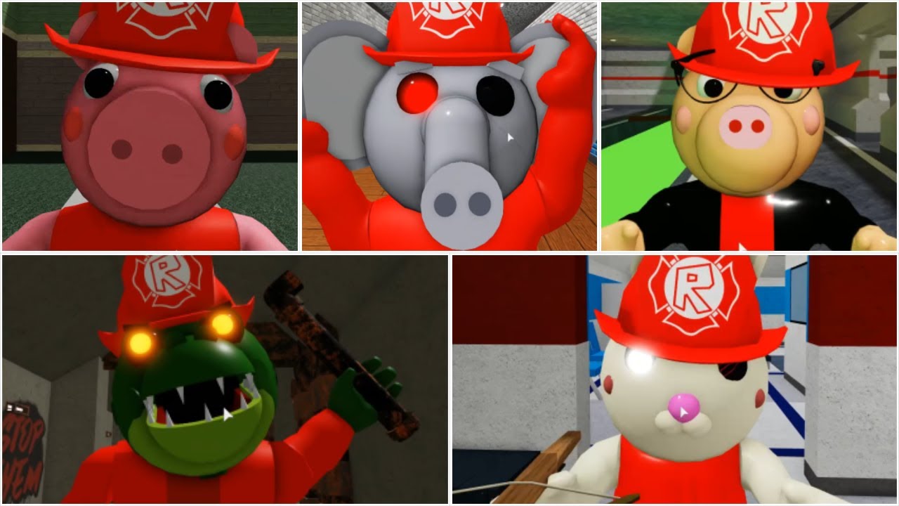 ROBLOX PIGGY FIREFIGHTER JUMPSCARES - Roblox Piggy Book 2 rp - YouTube
