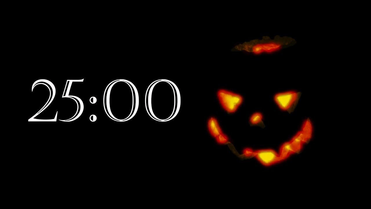 25 minute Halloween Timer with scary alarm. - YouTube