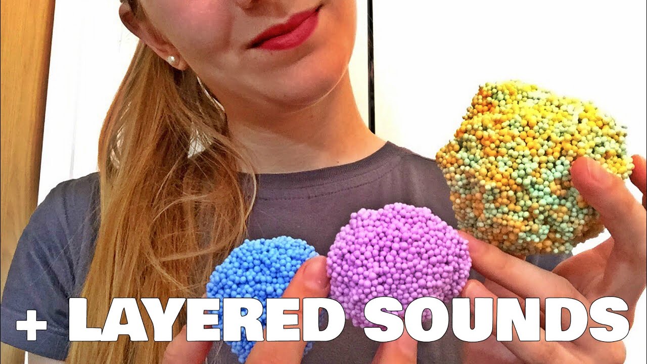 ASMR ♥ Mesmerizing Sticky Foam + Tingly Layered Sounds (sksk & more ...