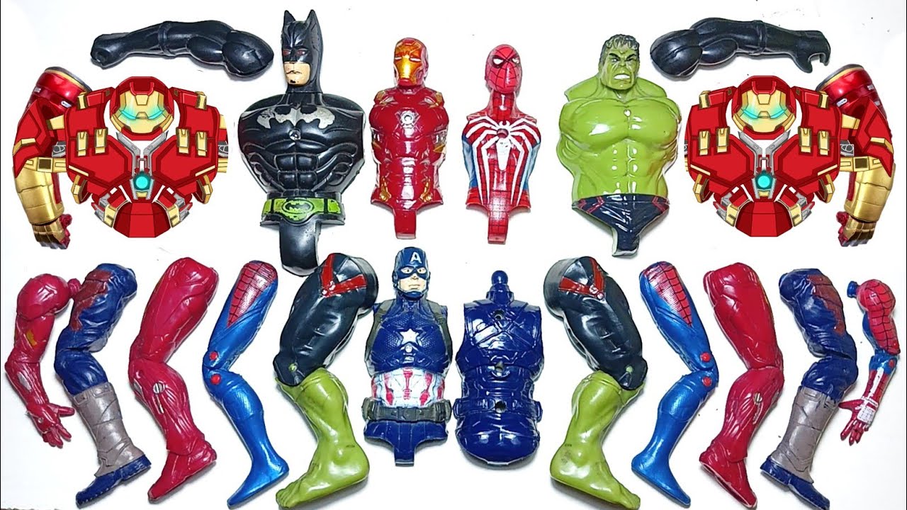 Avengers Superheroes Action Figures, Spiderman, Hulk, Captain America ...