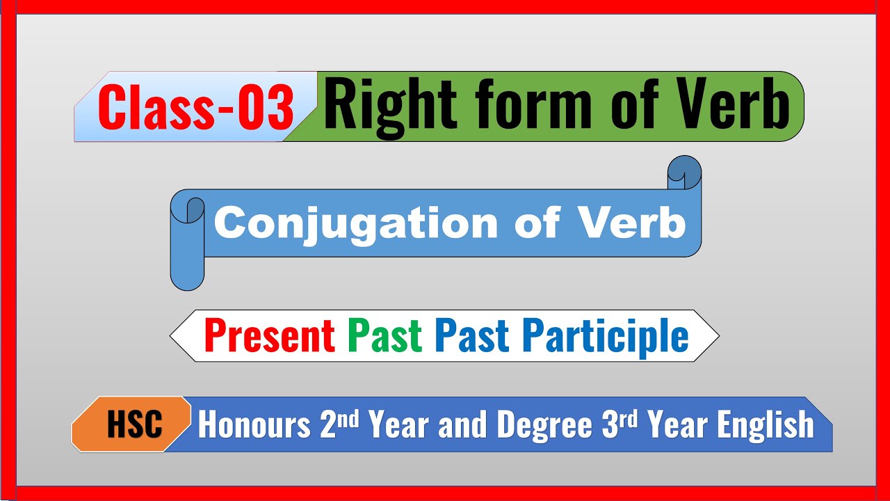Conjugation of verb Honours 2nd year and Degree 3rd year | other class ...