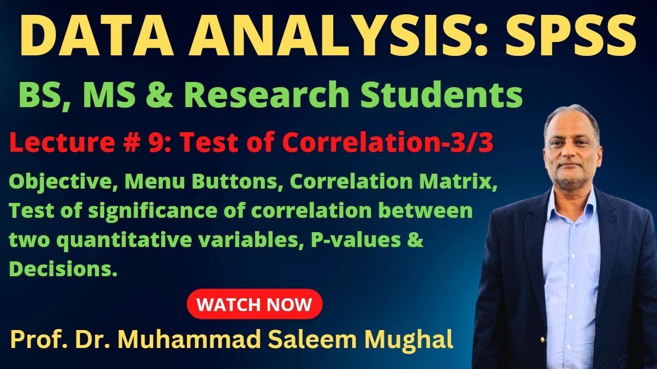 Correlation with SPSS 3 - YouTube
