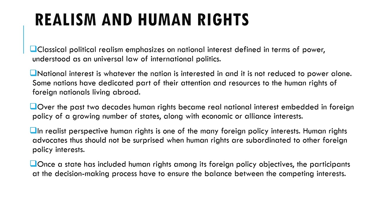 Human rights and IR Theory - YouTube