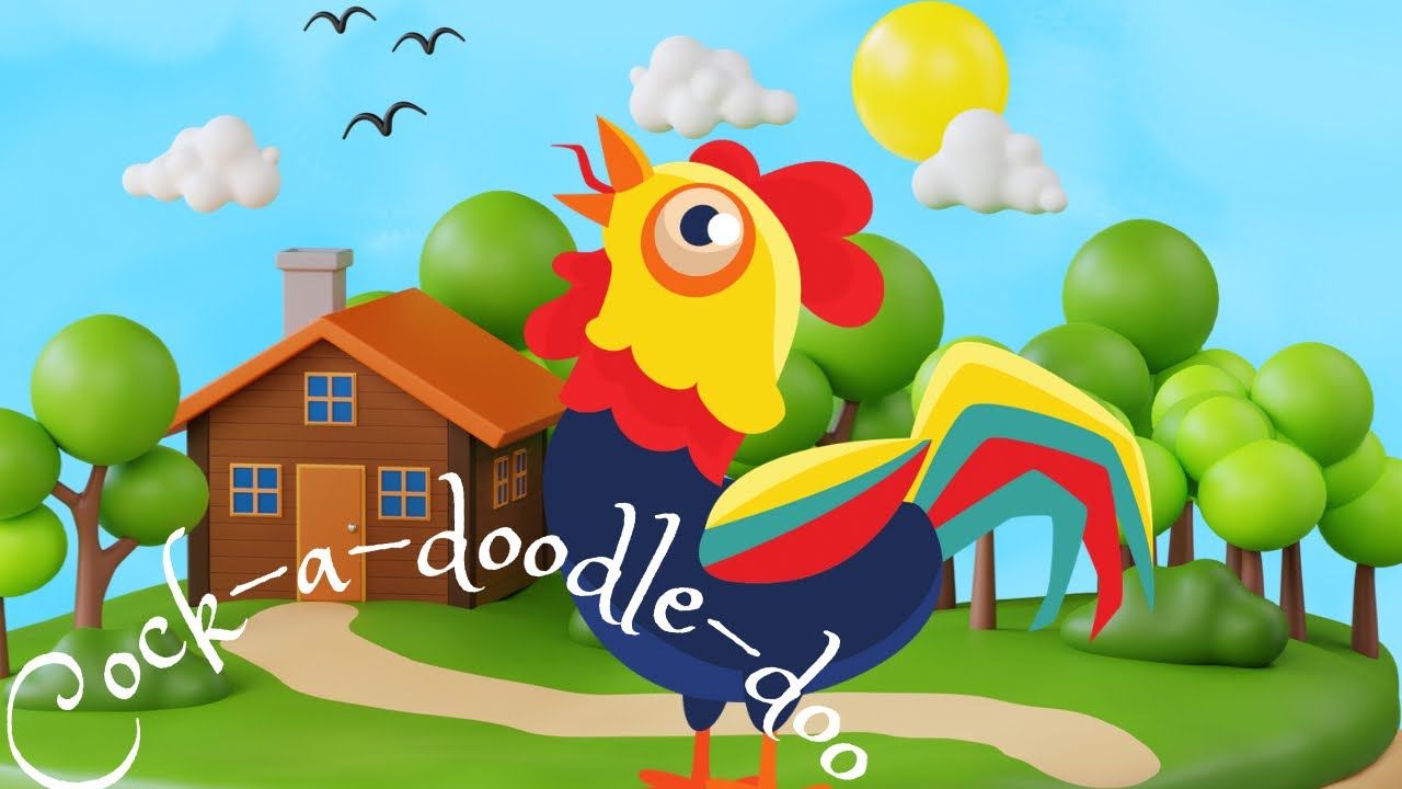 Cock a Doodle Doo Nursery Rhyme with Fun | Junior Junglees - YouTube