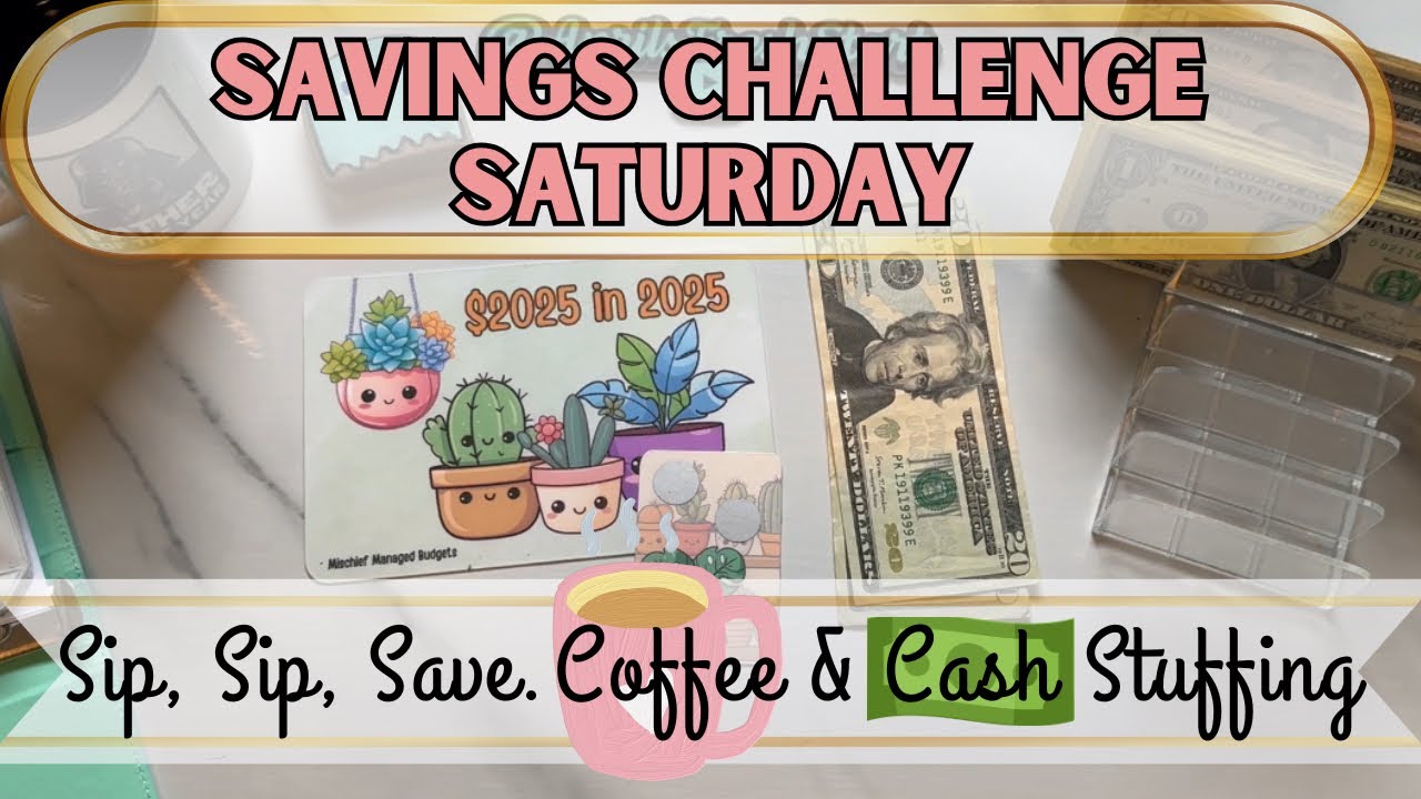 Sip, Sip, Save ~ Coffee and Cash Stuffing | Finishing a HUGE 2025 ...