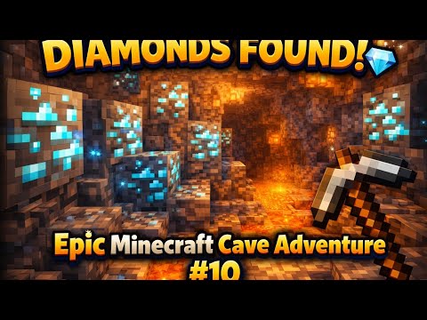 Finding Diamonds in a Minecraft Cave! (Epic Gameplay)#viralvideo # ...