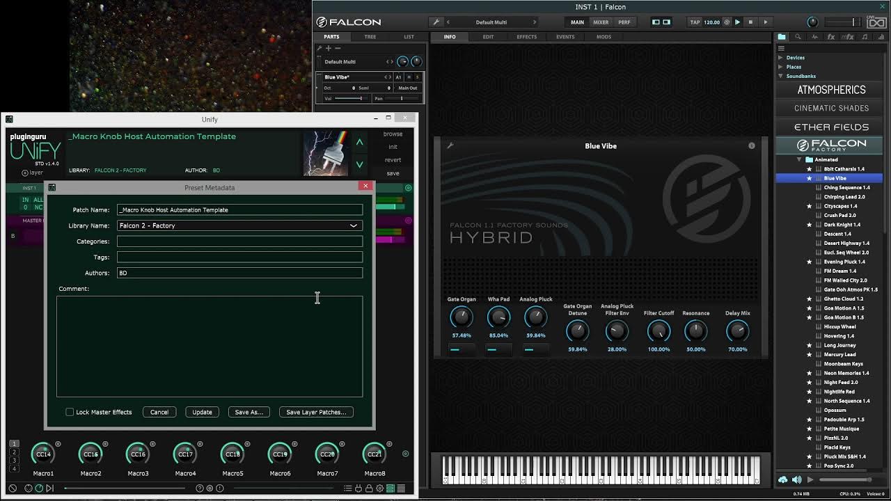 Unify MIDI Macro Knobs + Falcon 2 Mapping - YouTube