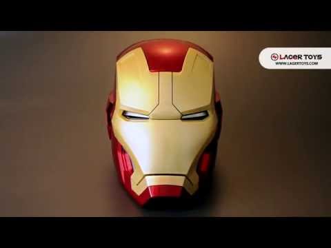 Lager Toys Iron Man Mark 42 1/1 Helmet Mask Automatic opening and closing
