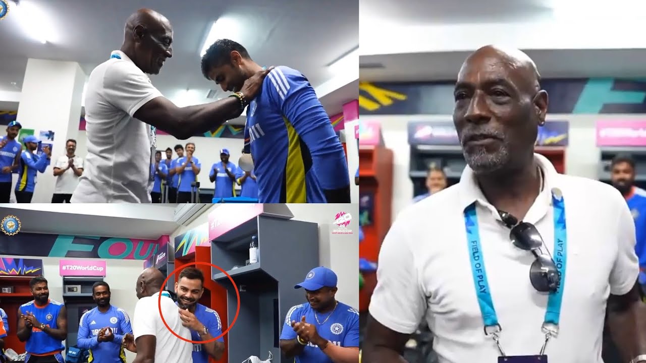 Indian team celebration T20 World Cup 2024 give award suryakumar Yadav ...