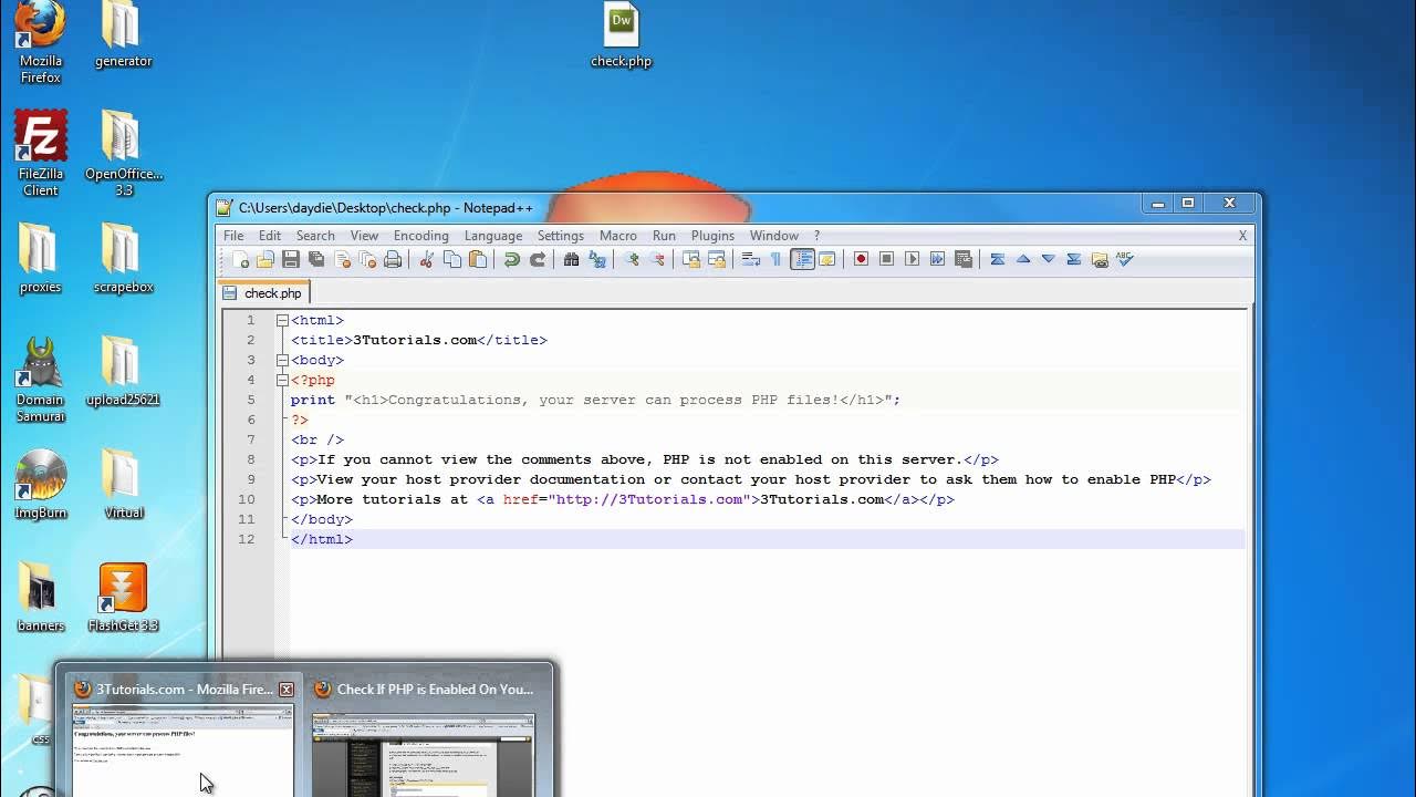 How to check if PHP is enabled! - YouTube