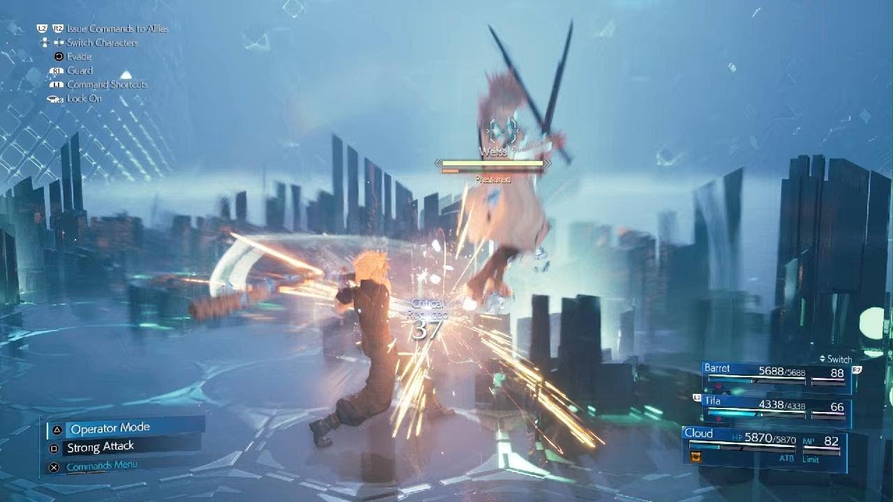 FF7R Cloud Vs. Weiss 5:00 (Nail Bat) - YouTube