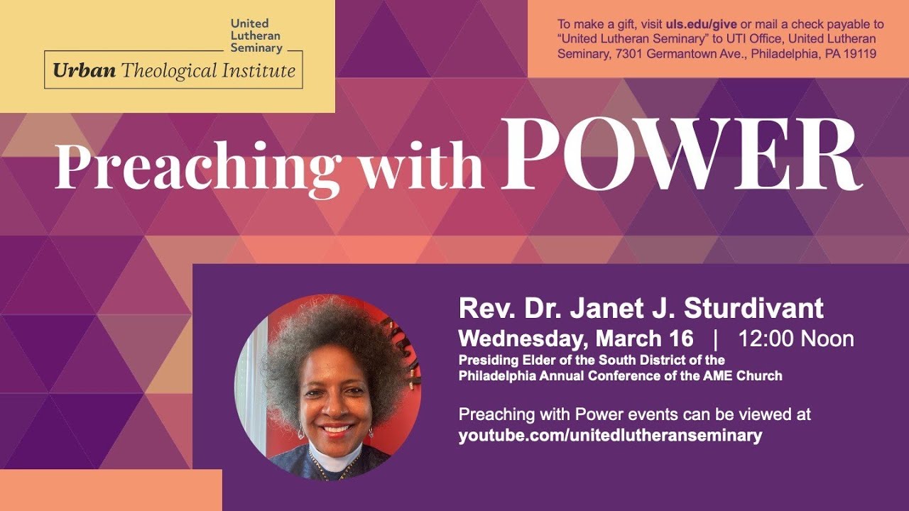 2022 Preaching with Power Chapel Service - Rev. Dr. Janet J. Sturdivant ...