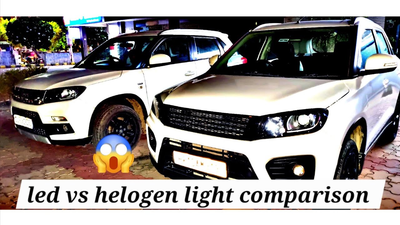 🚗Led vs Helogen light😱comparison🚘🛠 - YouTube