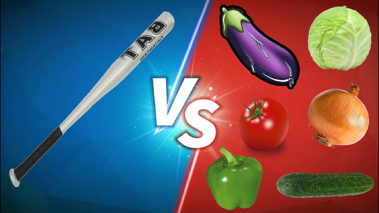 Baseball Bat vs Vegetables - YouTube